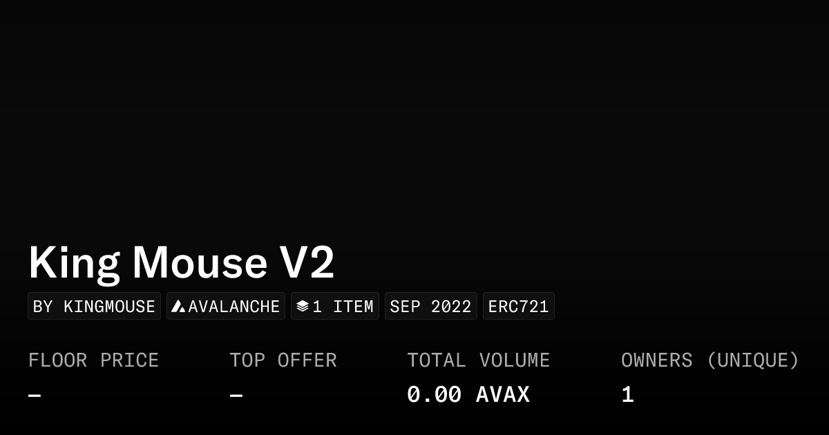 King Mouse V2 - Collection | OpenSea