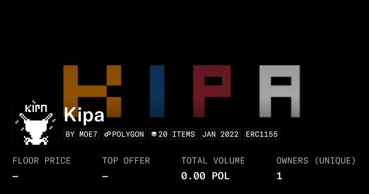Kipa - Collection | OpenSea