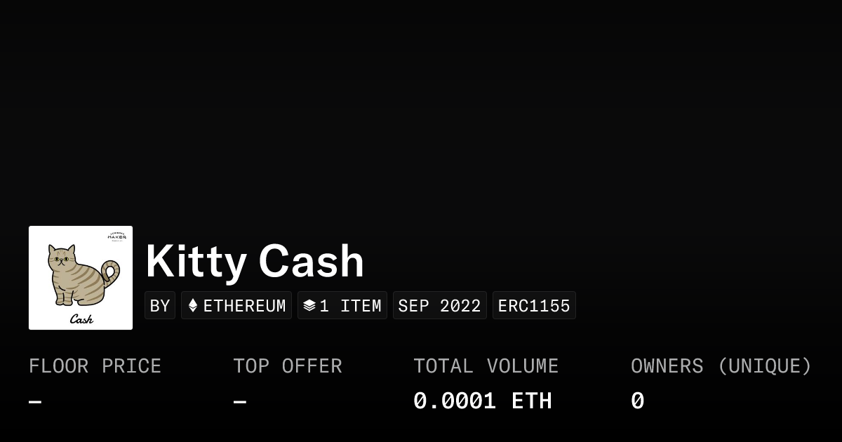 Kitty Cash - Collection | OpenSea