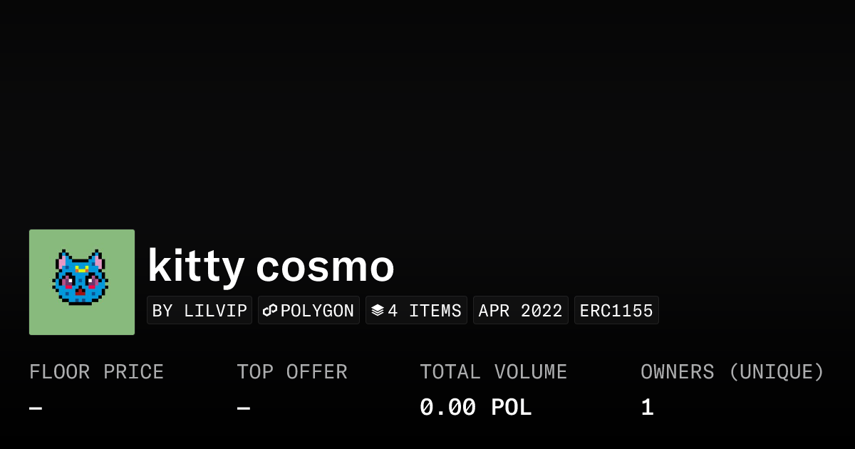 kitty cosmo - Collection | OpenSea