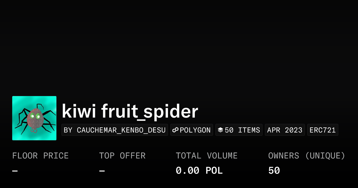 kiwi fruit_spider - Collection | OpenSea