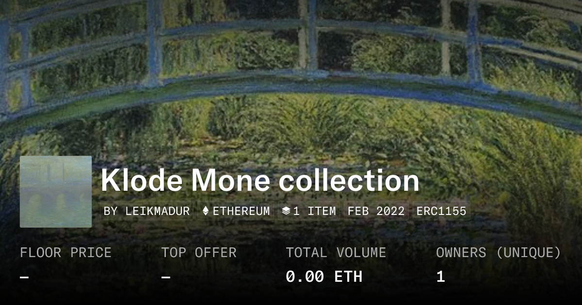 Klode Mone collection - Collection | OpenSea