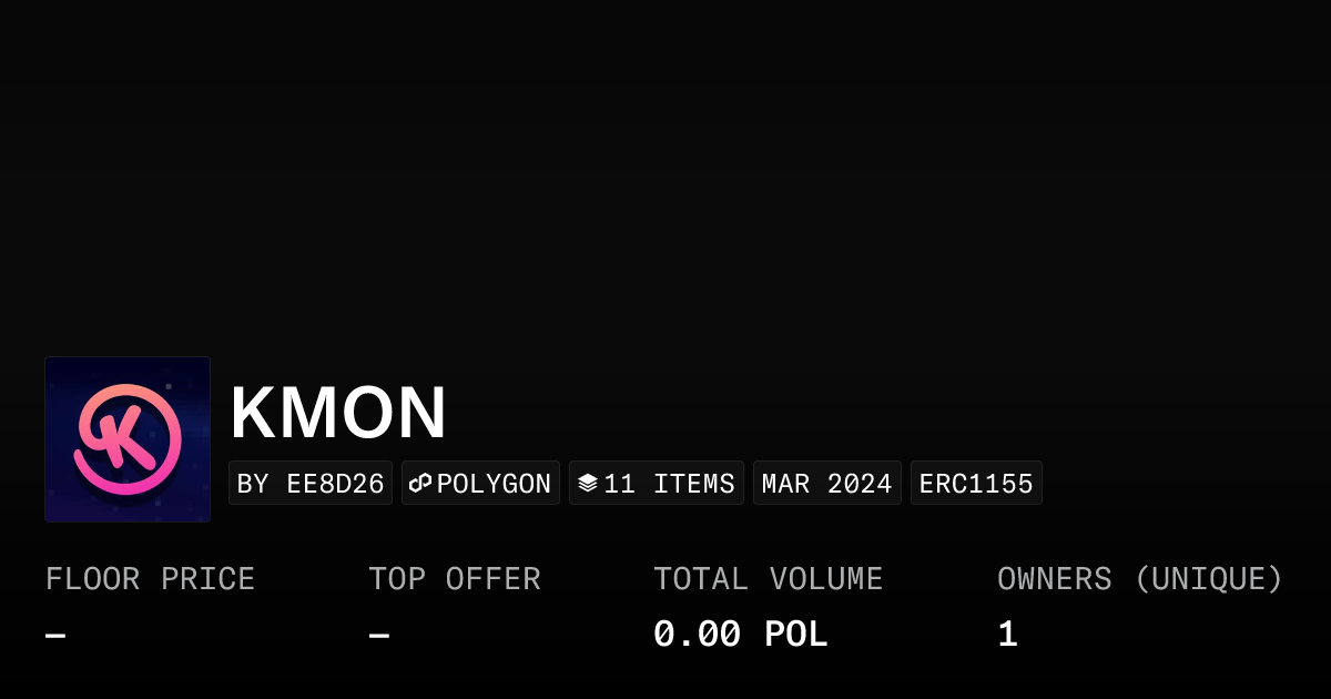 KMON - Collection | OpenSea