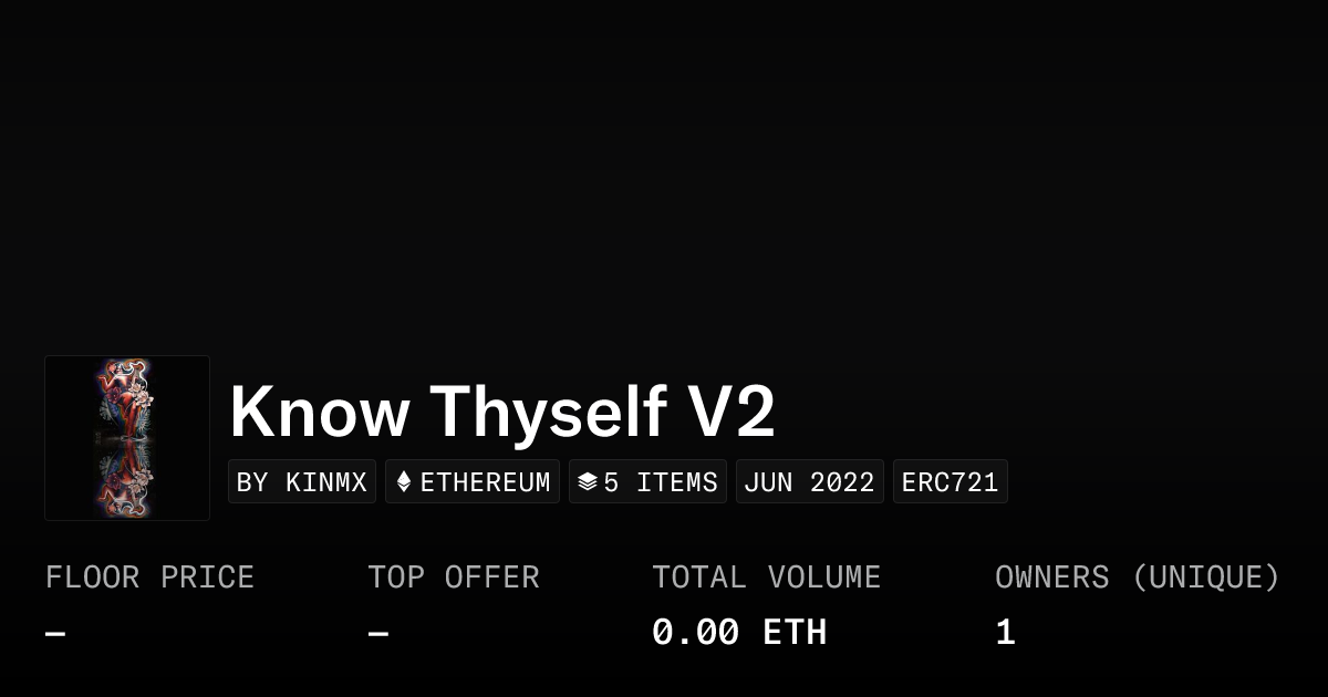 Know Thyself V2 - Collection | OpenSea