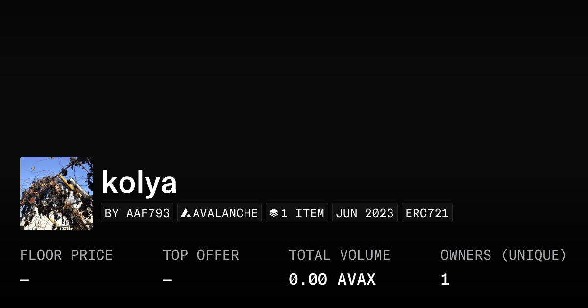 kolya - Collection | OpenSea