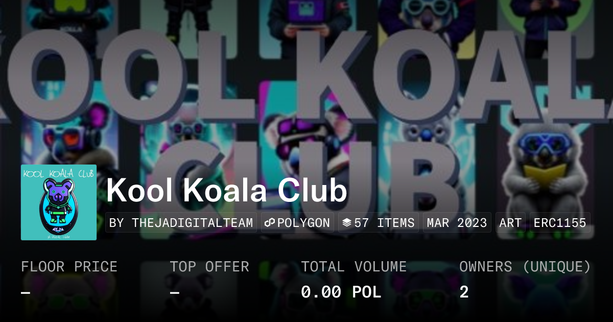 Kool Koala Club - Collection | OpenSea