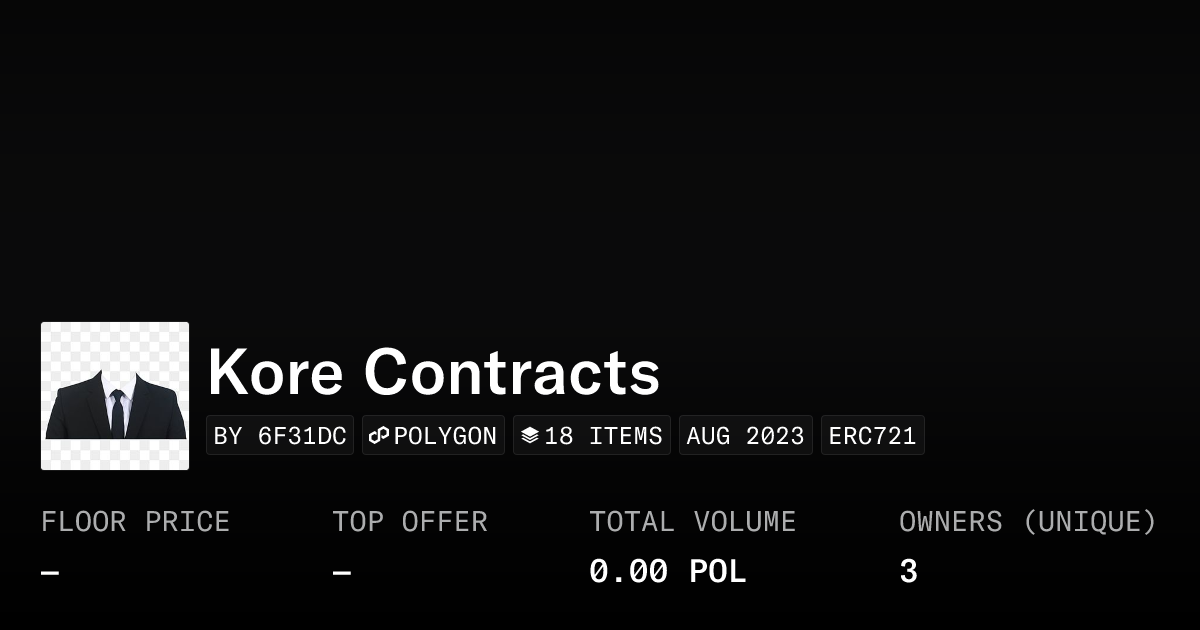 Kore Contracts - Collection | OpenSea