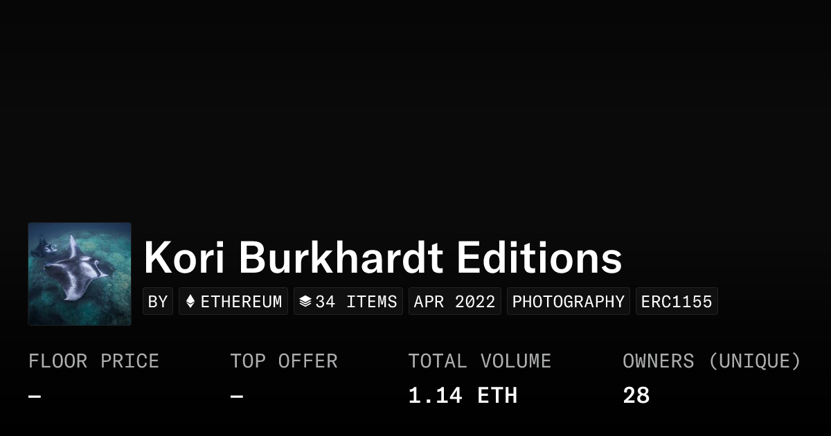 Kori Burkhardt Editions - Collection | OpenSea