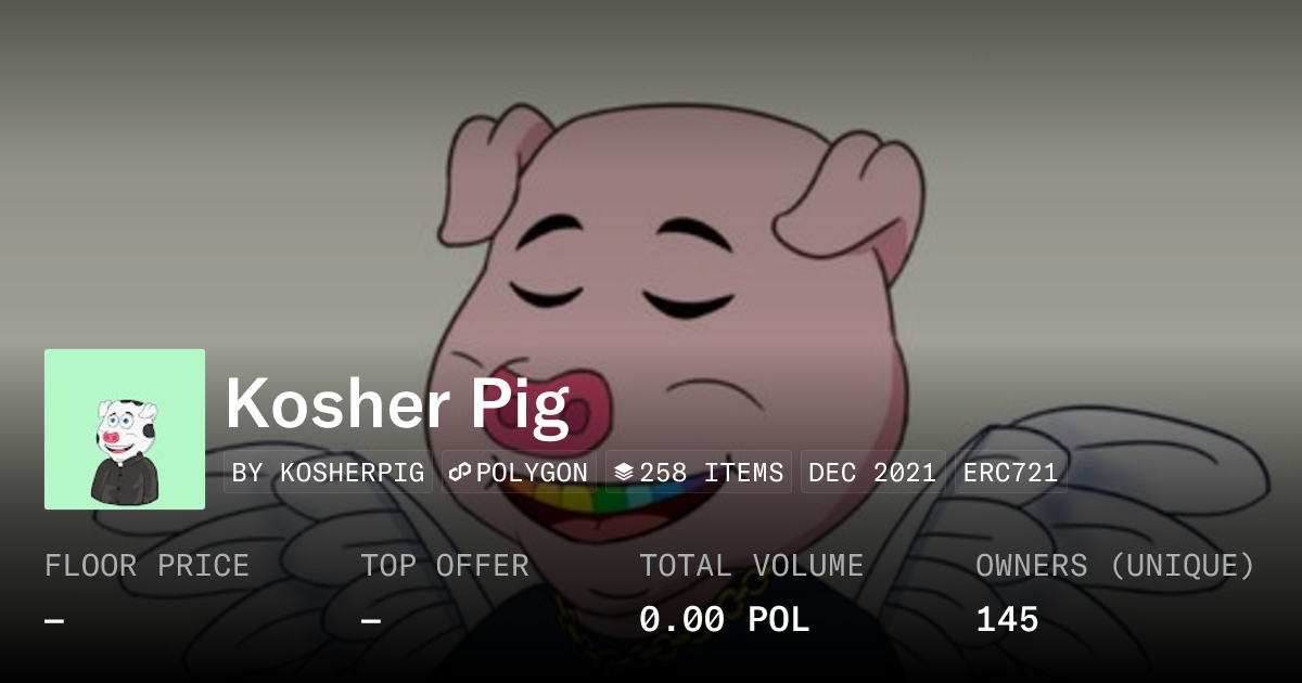 Kosher Pig - Collection | OpenSea