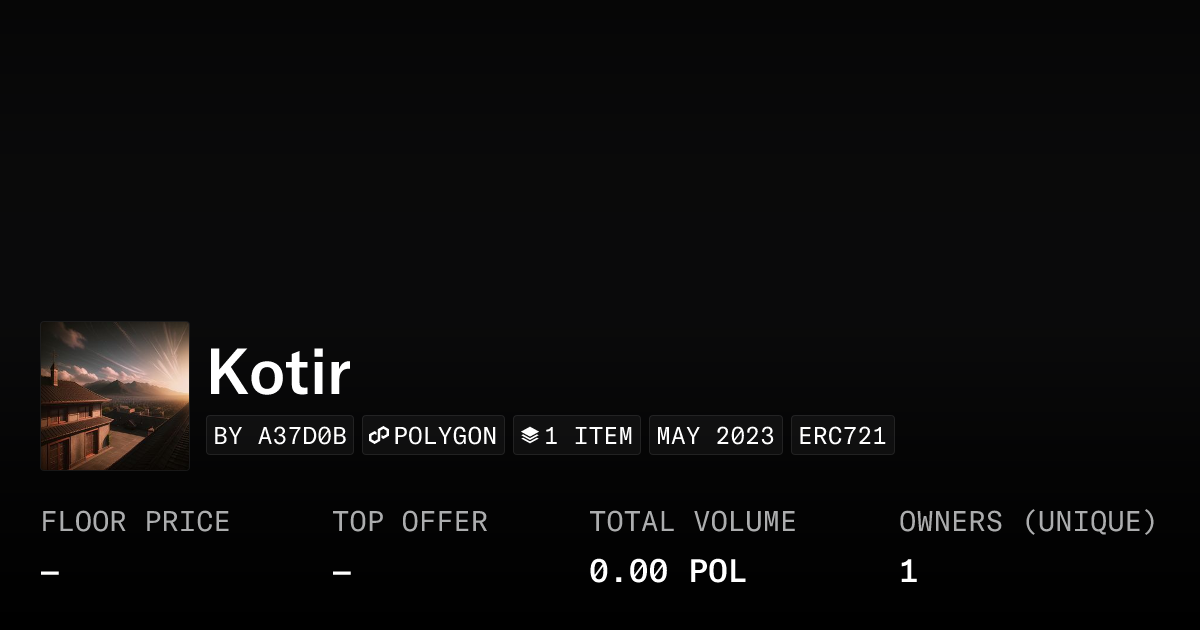 Kotir - Collection | OpenSea