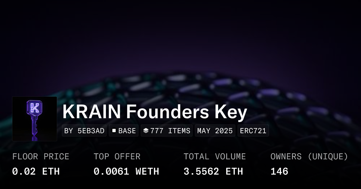 KRAIN Founders Key - Collection | OpenSea