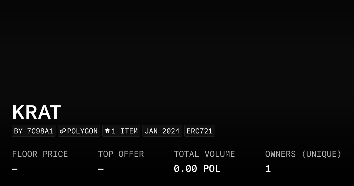 KRAT - Collection | OpenSea