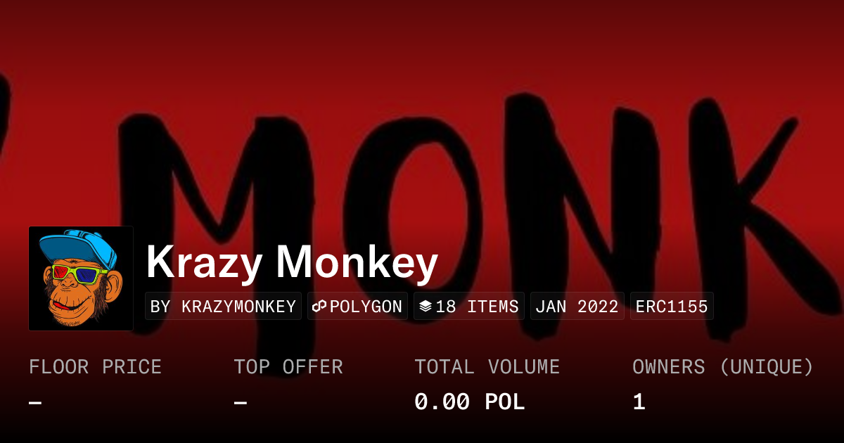 Krazy Monkey - Collection | OpenSea