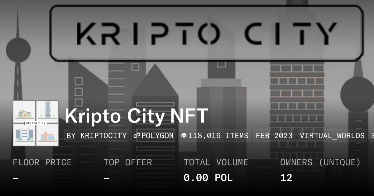 Kripto City NFT - Collection | OpenSea