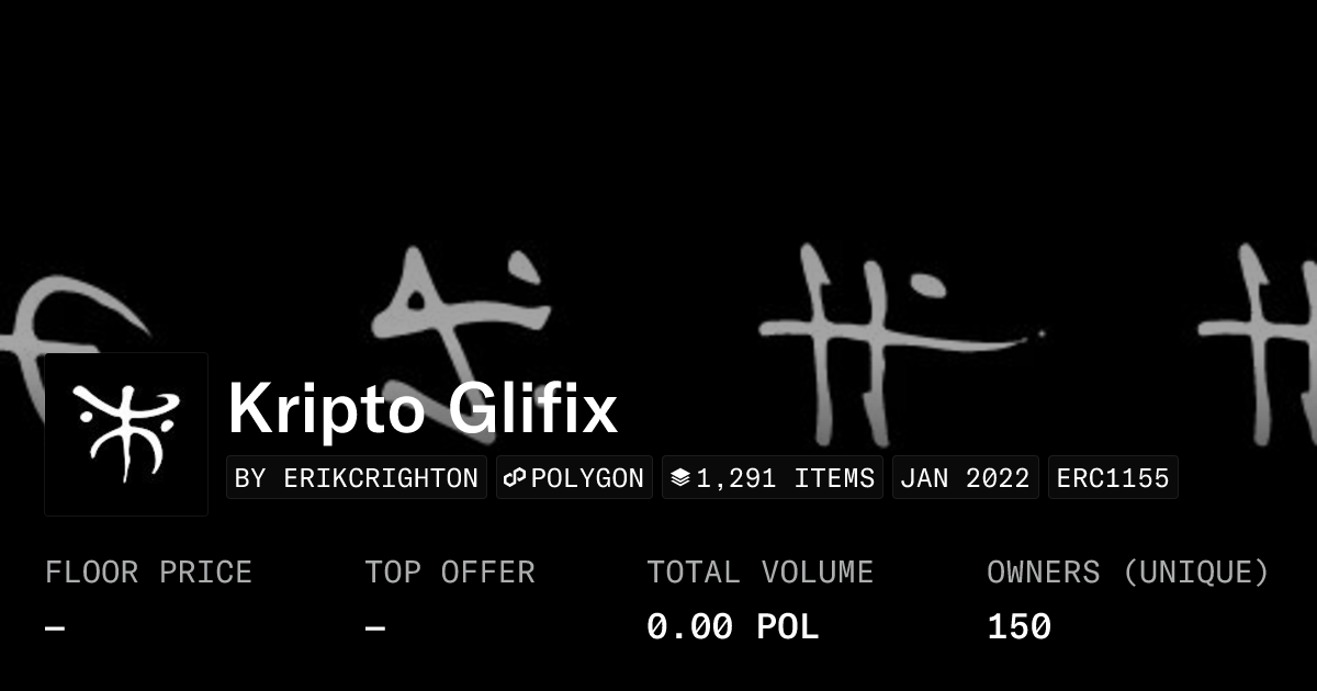 Kripto Glifix 0.0005 WETH - Collection | OpenSea