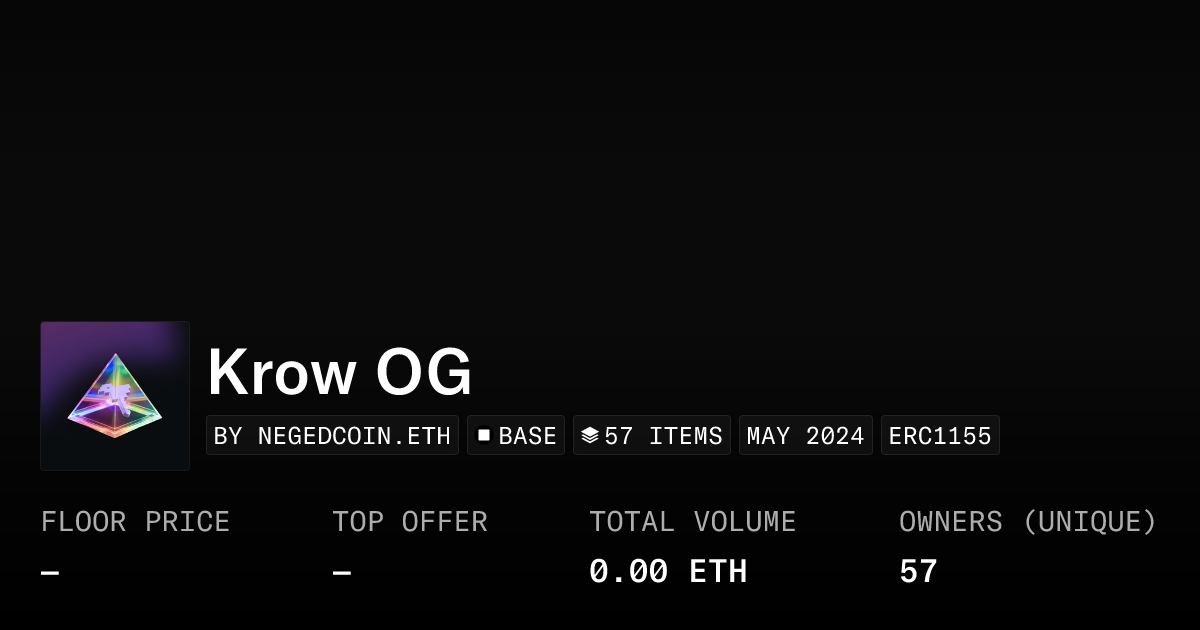 Krow OG - Collection | OpenSea