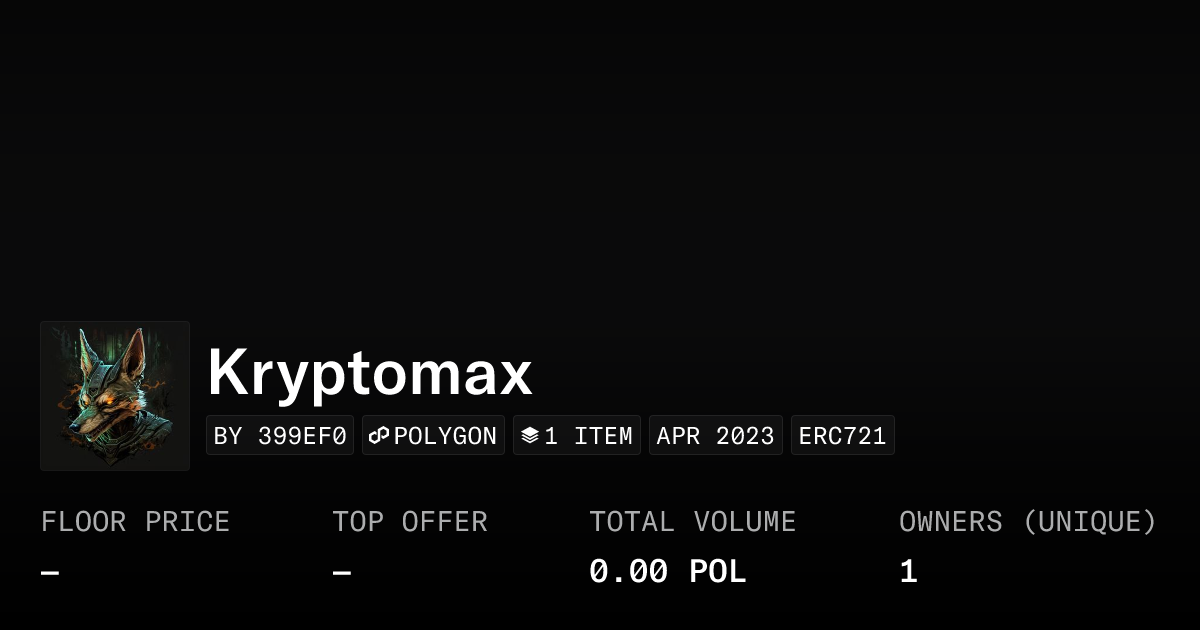 Kryptomax - Collection | OpenSea