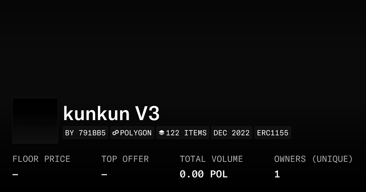 kunkun V3 - Collection | OpenSea