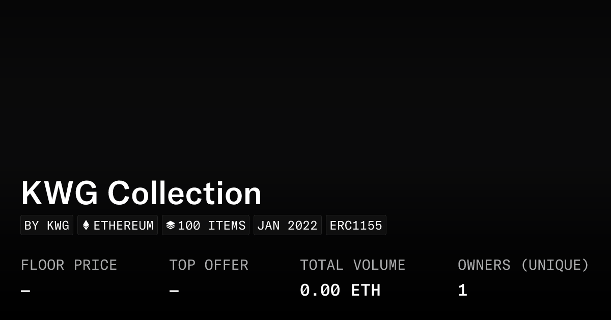 KWG Collection - Collection | OpenSea