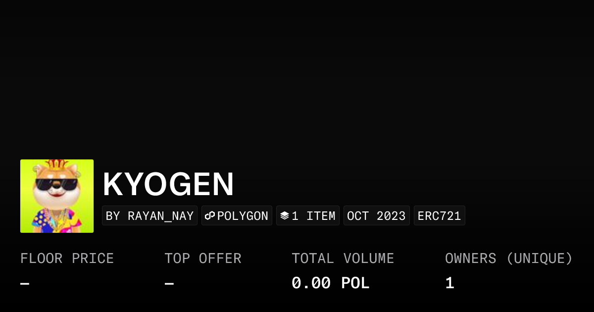 KYOGEN - Collection | OpenSea