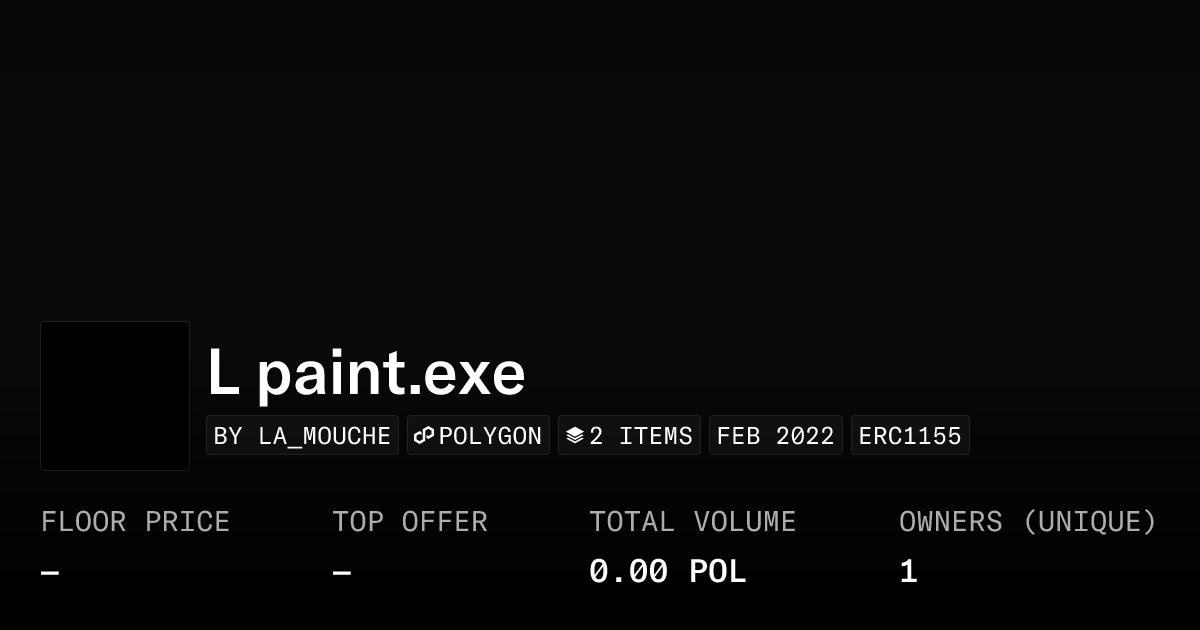 L paint.exe - Collection | OpenSea