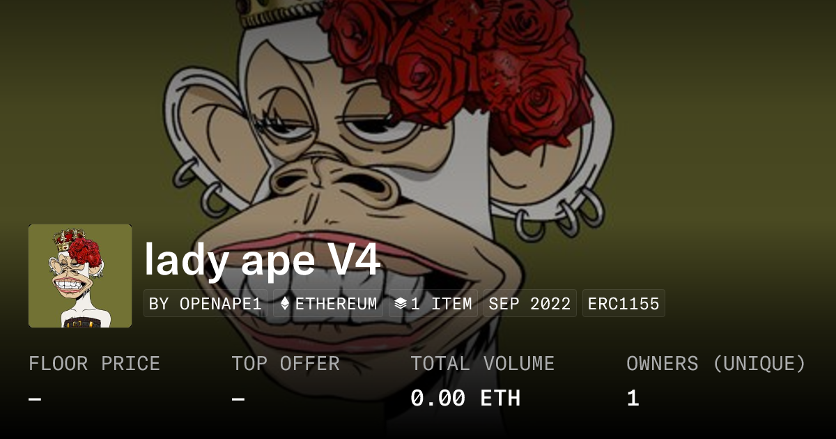 lady ape V4 - Collection | OpenSea