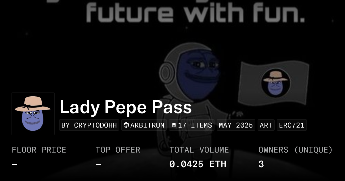 Lady Pepe Pass - Collection | OpenSea
