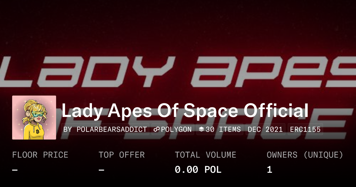 Lady Apes Of Space OfficiaI - Collection | OpenSea