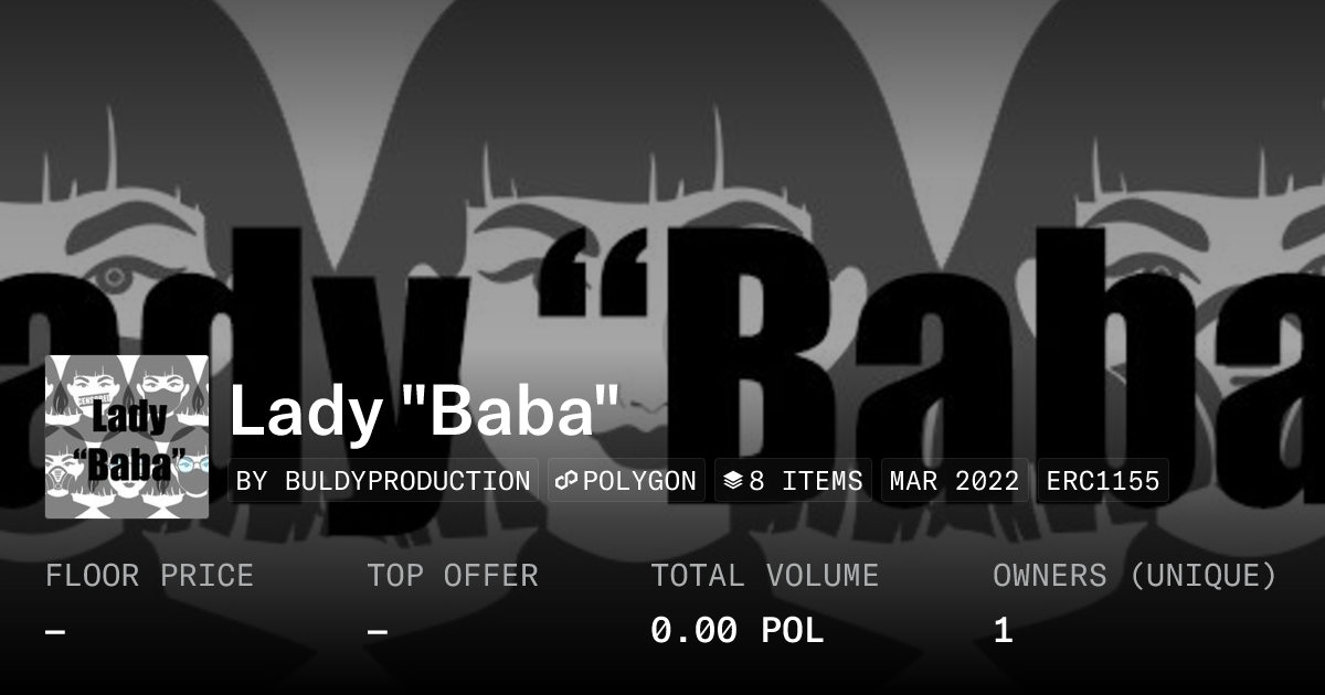 Lady "Baba" - Collection | OpenSea