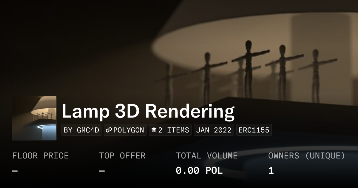 Lamp 3D Rendering - Collection | OpenSea