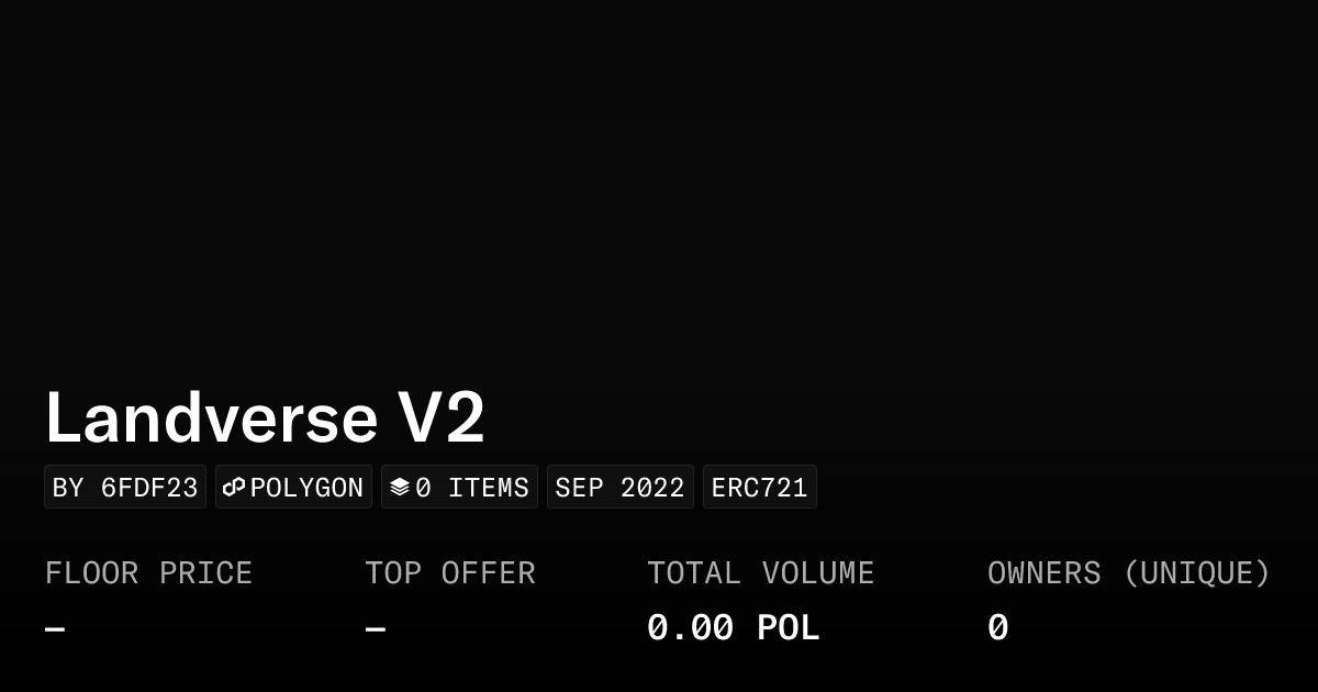 Landverse V2 - Collection | OpenSea