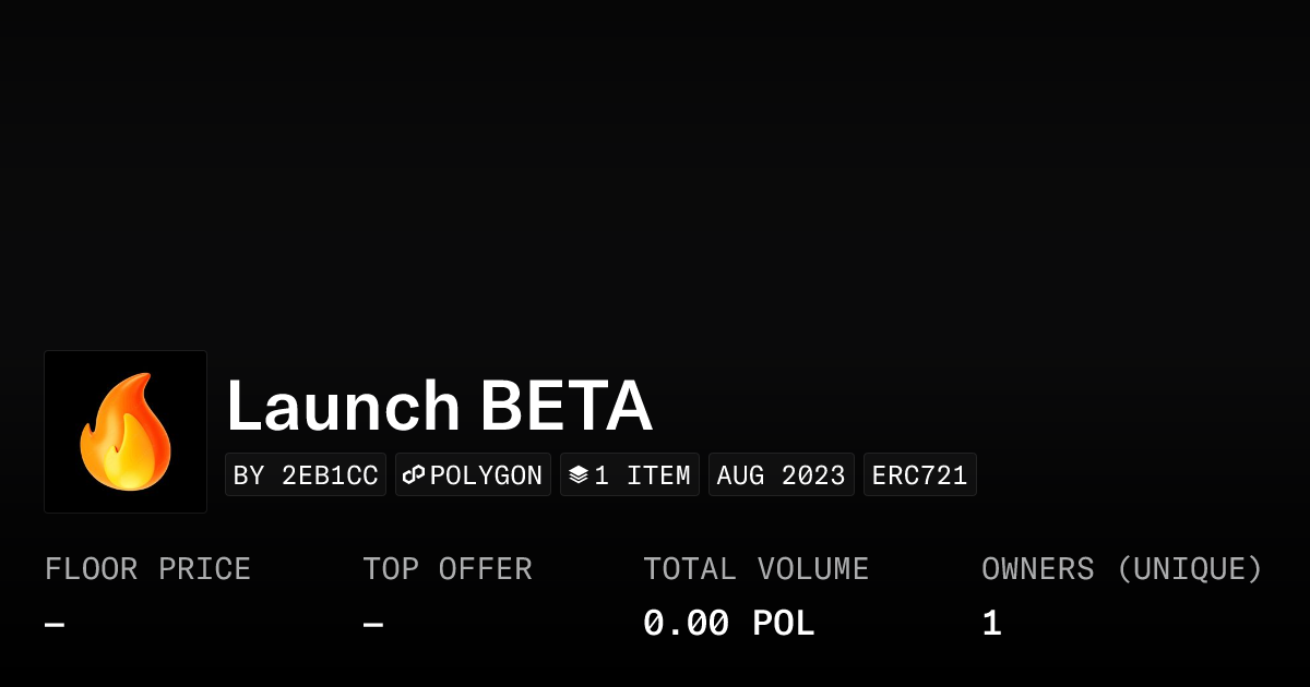 Launch BETA - Collection | OpenSea