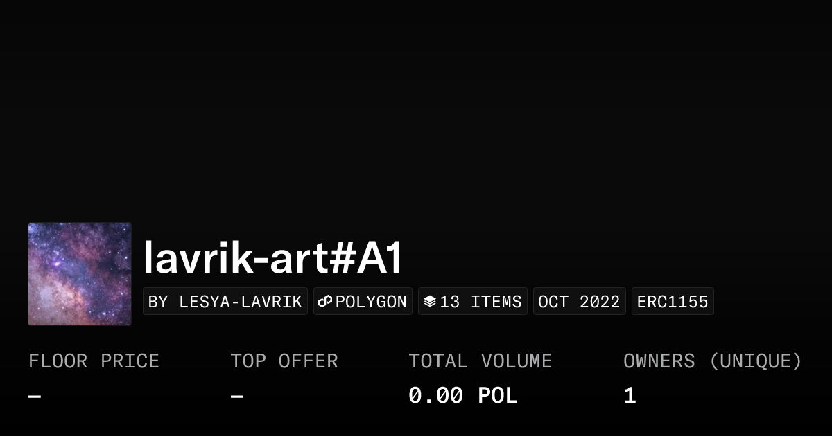lavrik-art#A1 - Collection | OpenSea