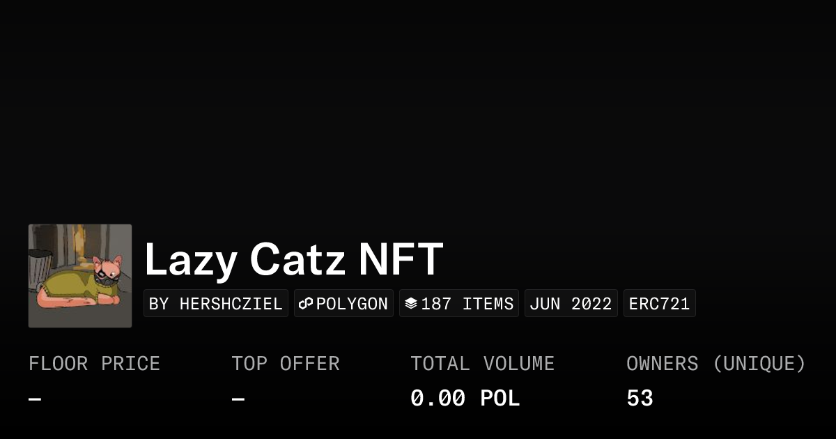 Lazy Catz NFT - Collection | OpenSea