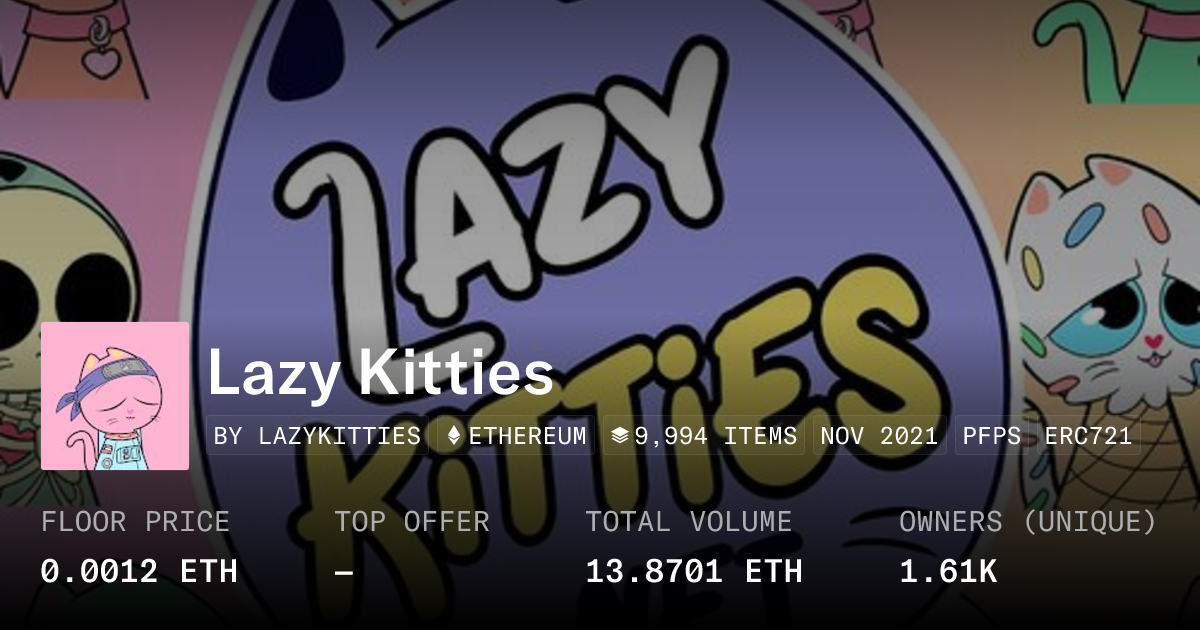 Lazy Kitties - Collection | OpenSea