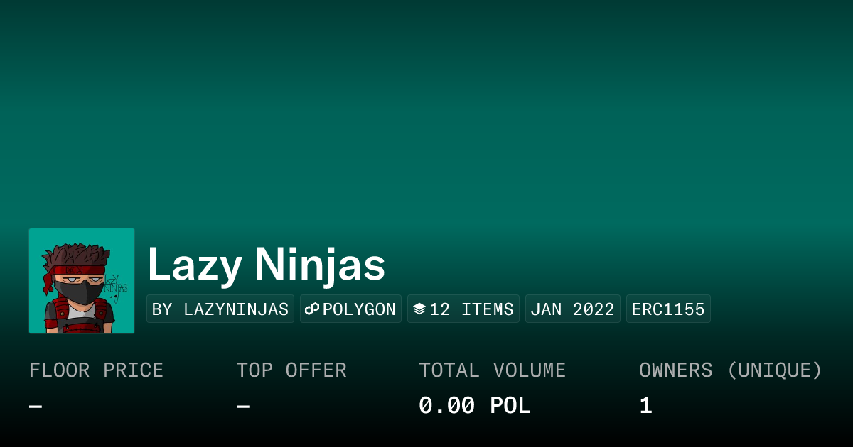 Lazy Ninjas - Collection | OpenSea