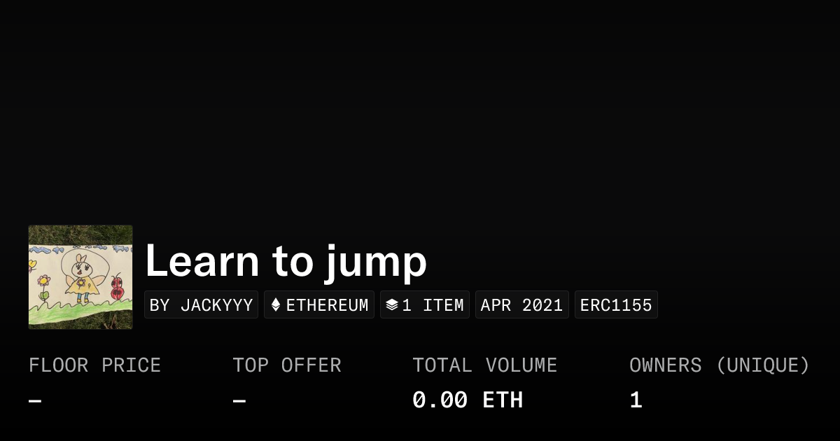 Learn to jump - Collection | OpenSea