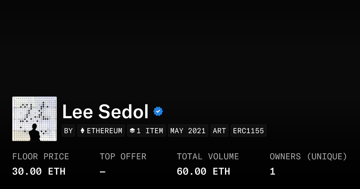 Lee Sedol - Collection | OpenSea