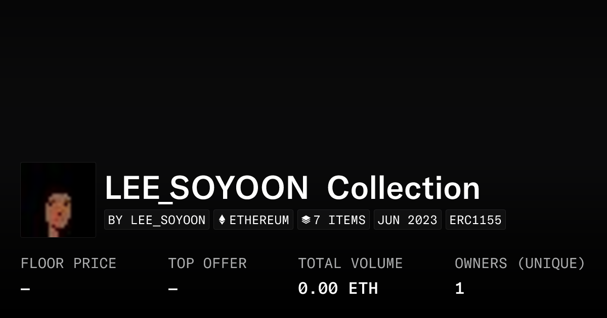 LEE_SOYOON Collection - Collection | OpenSea