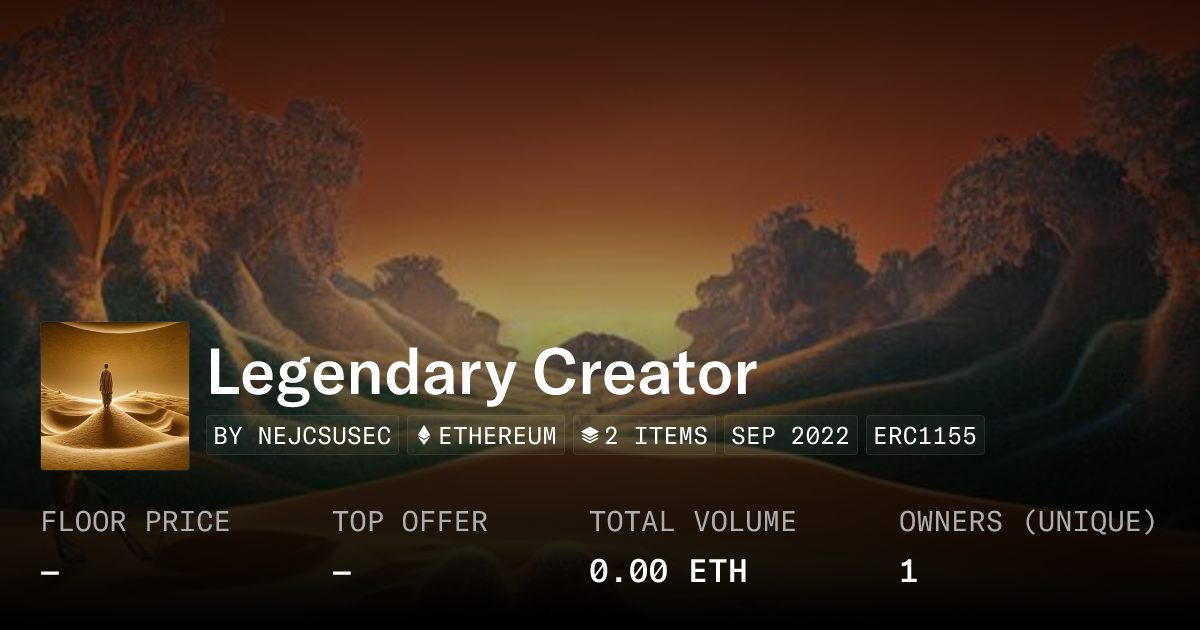 Legendary Creator - Collection | OpenSea