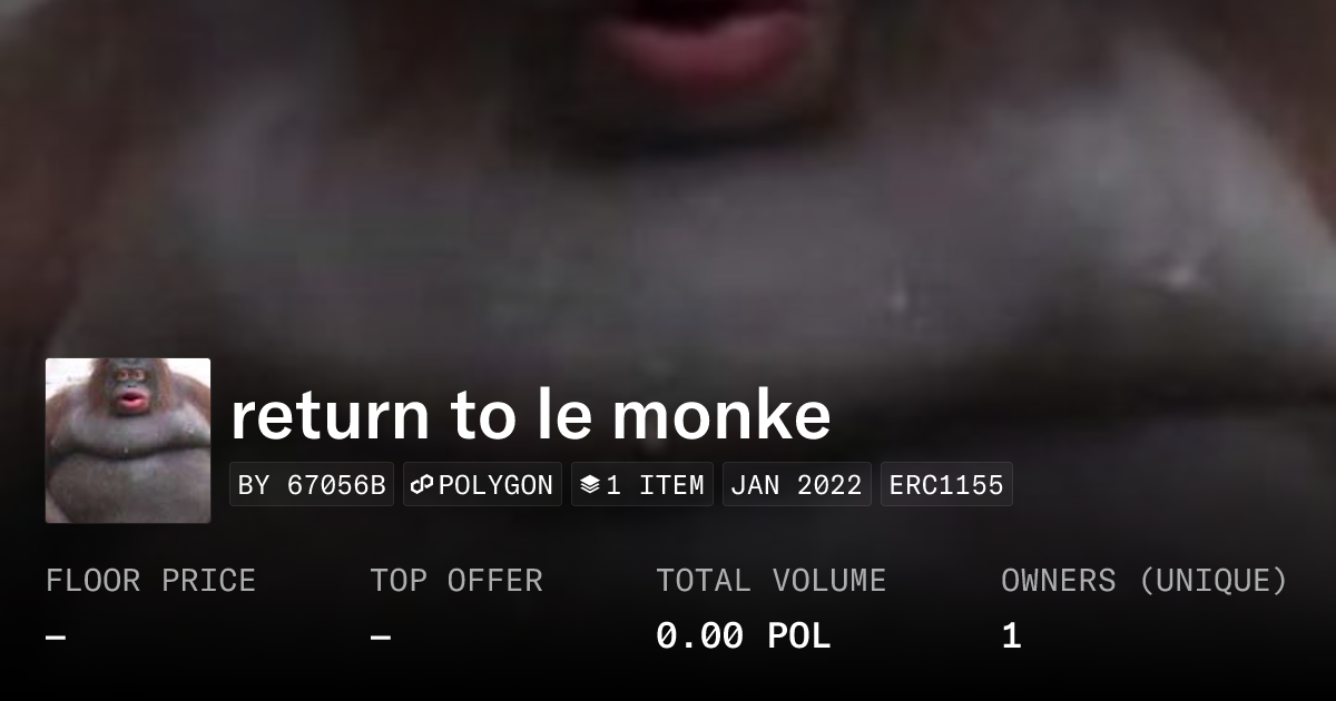 return to le monke - Collection | OpenSea