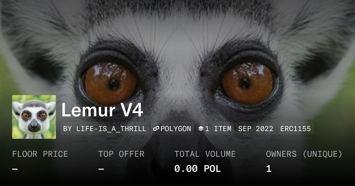 Lemur V4 - Collection | OpenSea