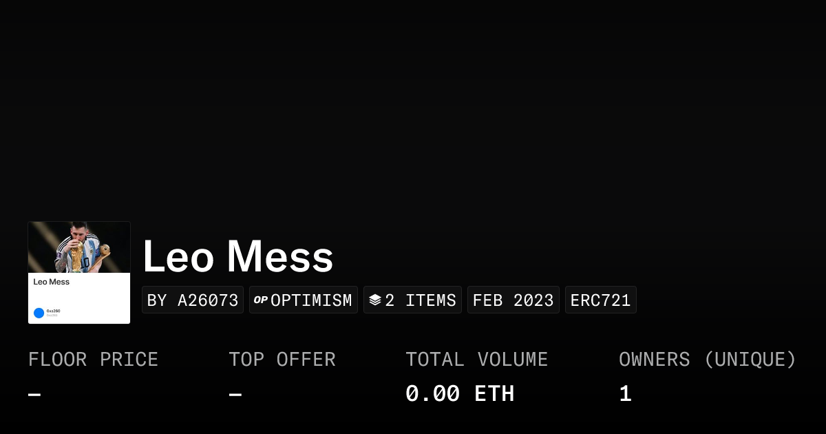 Leo Mess - Collection | OpenSea