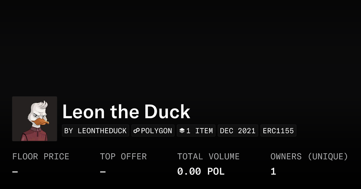 Leon the Duck - Collection | OpenSea