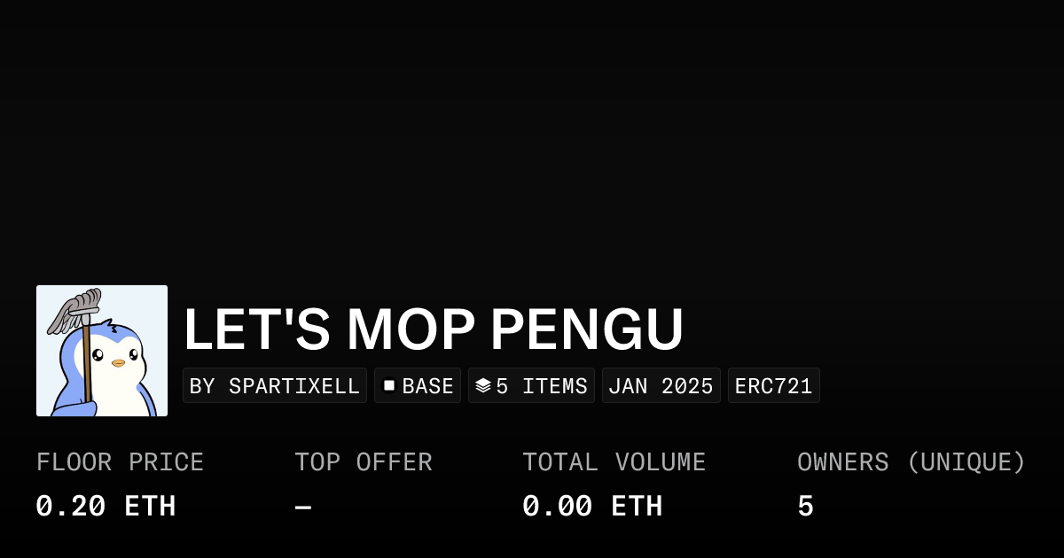 LET'S MOP PENGU 0.20 ETH - Collection | OpenSea