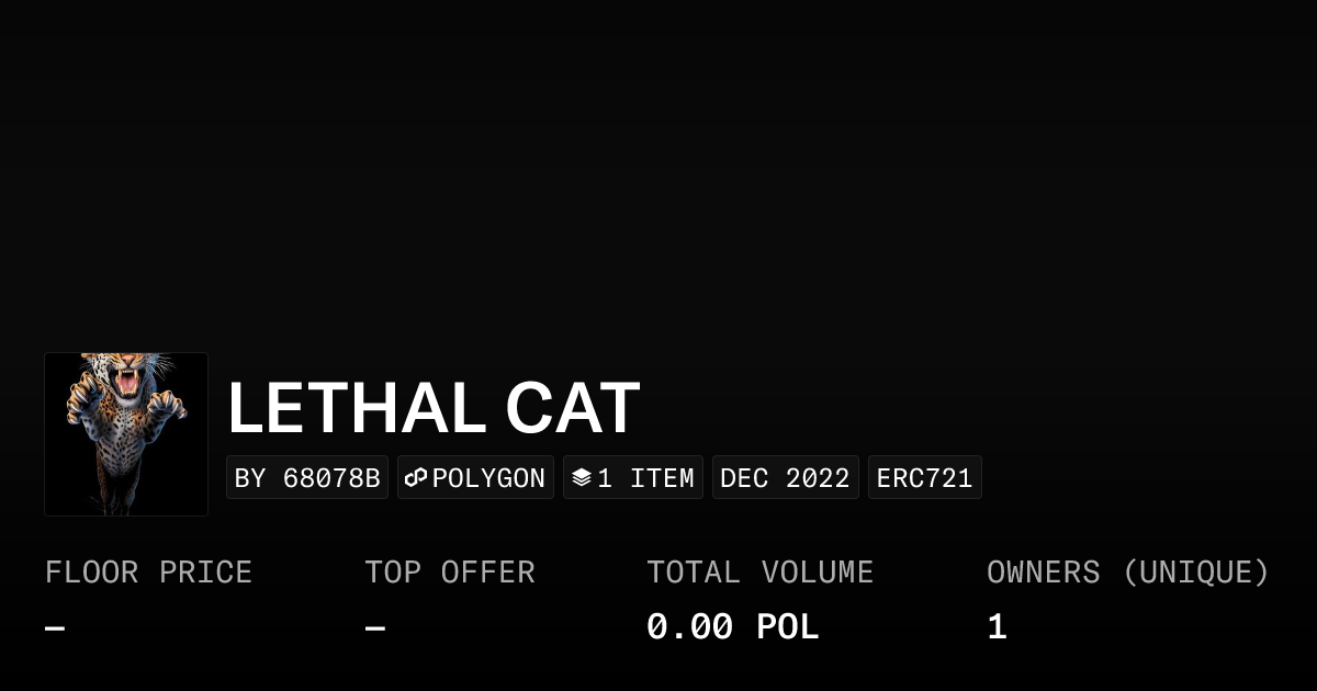 LETHAL CAT - Collection | OpenSea