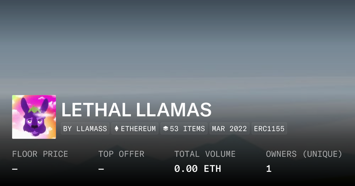 LETHAL LLAMAS - Collection | OpenSea