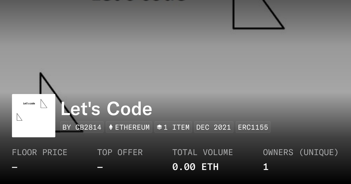 Let's Code - Collection | OpenSea