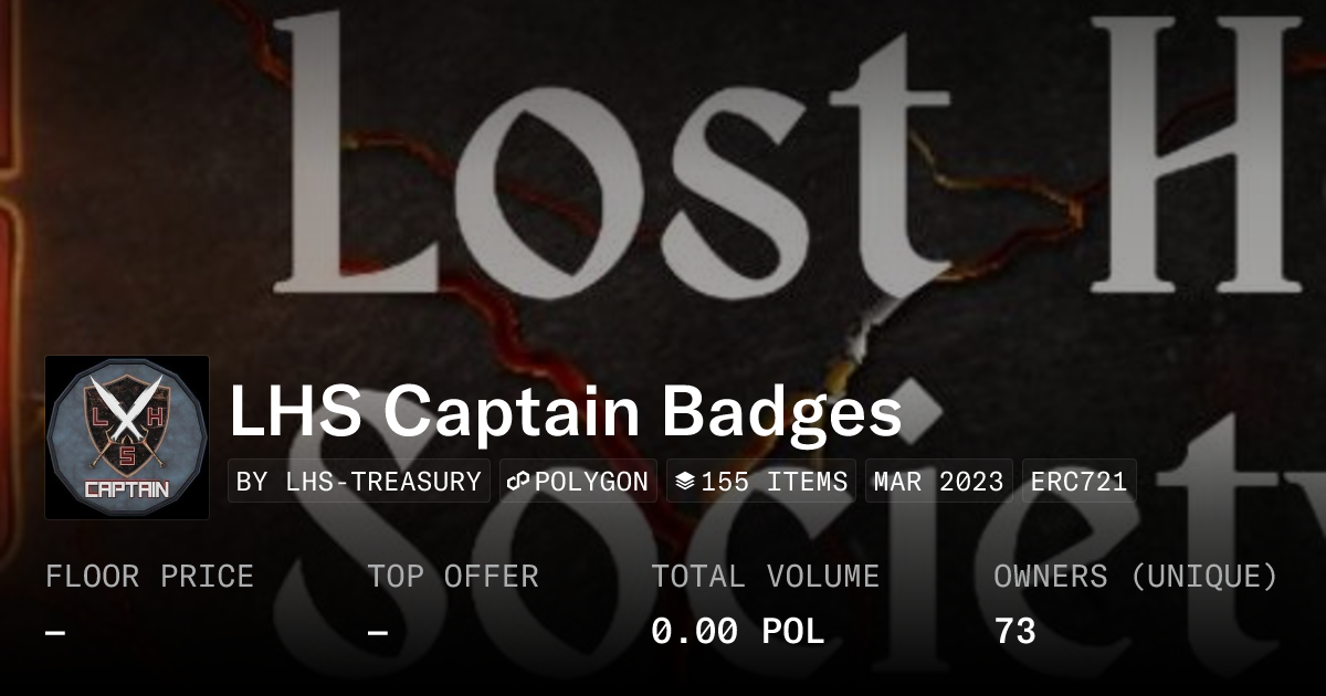 LHS Captain Badges - Collection | OpenSea