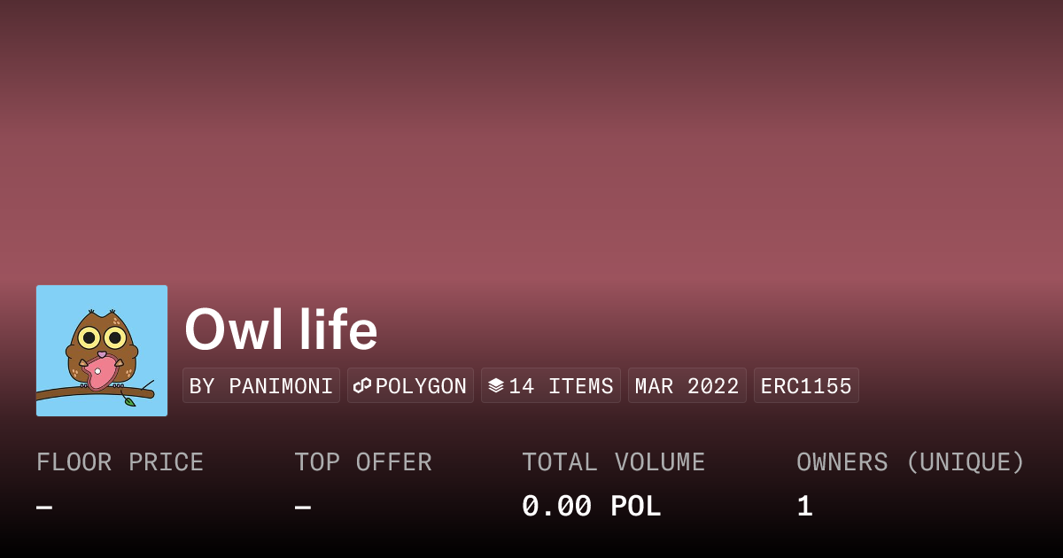 Owl life - Collection | OpenSea